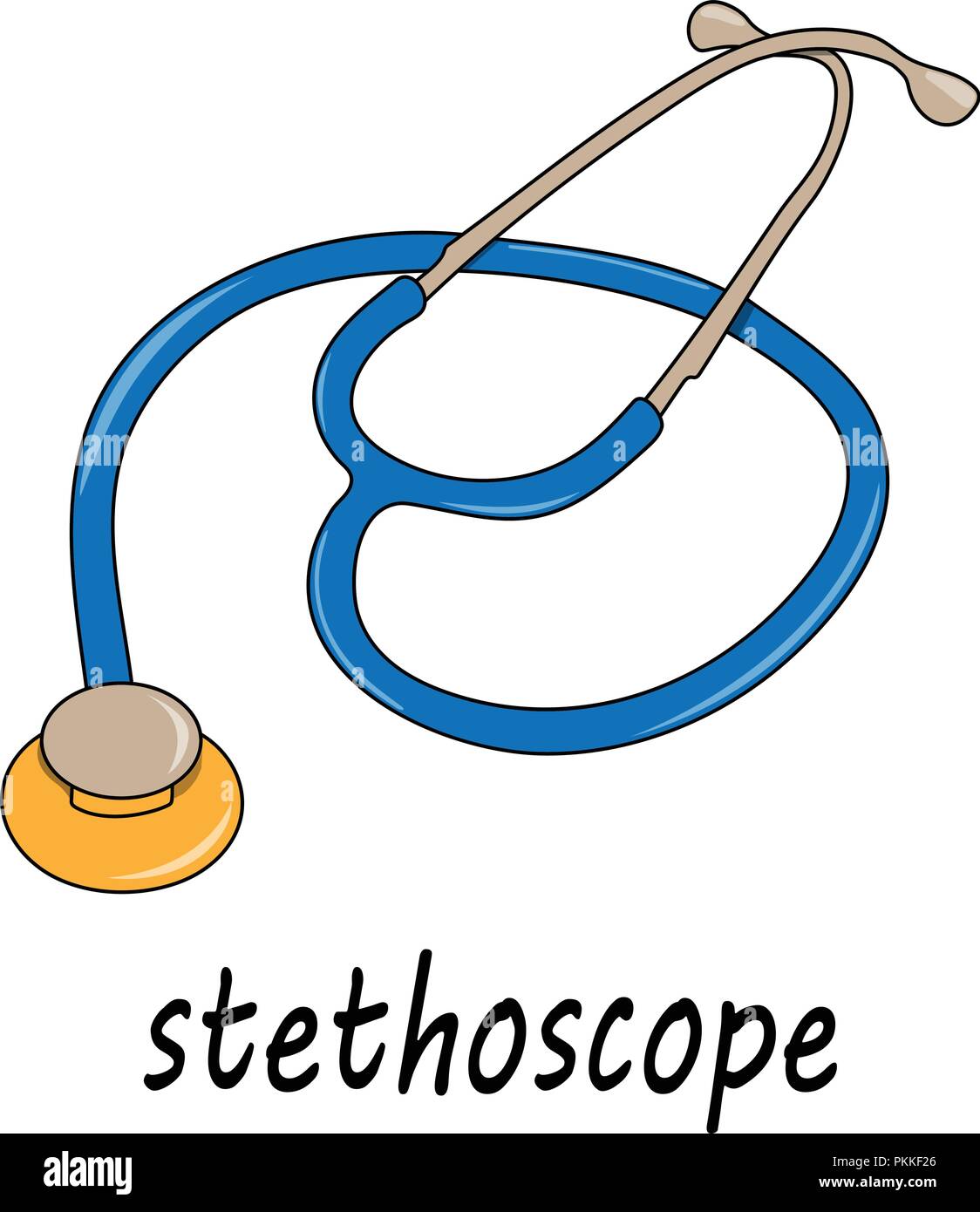 Vector illustration with a stethoscope. Medical illustration Stock ...