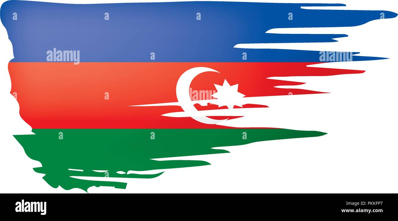 Azerbaijan flag, vector illustration on a white background Stock Vector ...