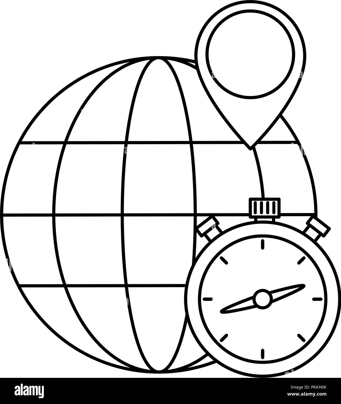 chronometer timer with planet Stock Vector Image & Art - Alamy