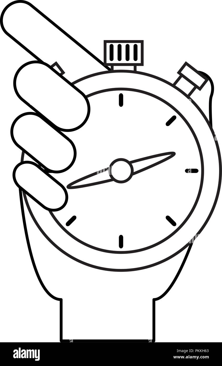 hand with chronometer timer Stock Vector Image & Art - Alamy