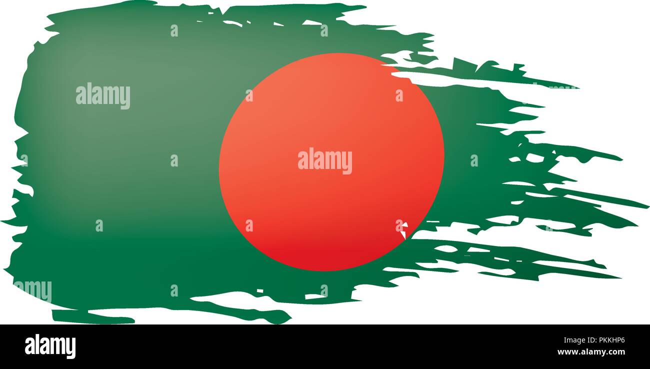 Bangladesh flag, vector illustration on a white background Stock Vector ...