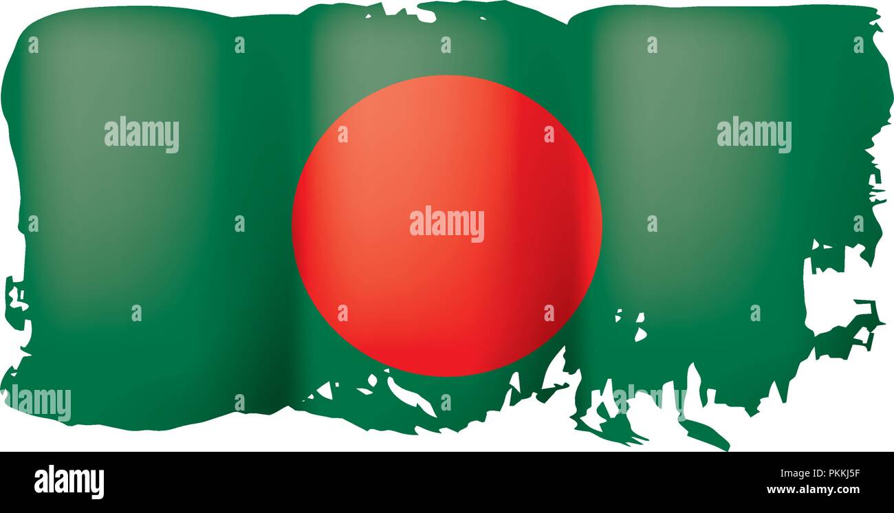 Bangladesh flag, vector illustration on a white background Stock Vector ...