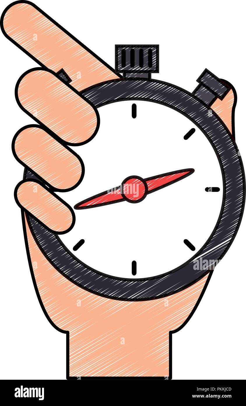 hand with chronometer timer Stock Vector Image & Art - Alamy
