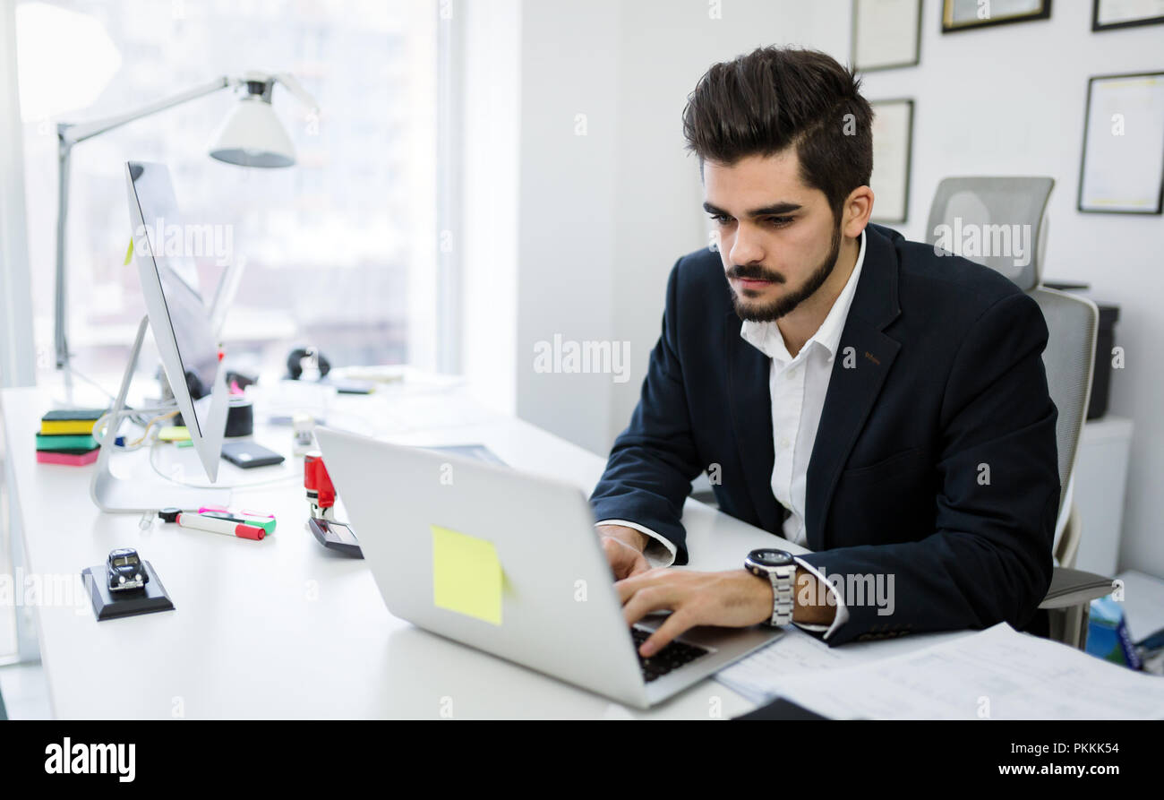 Engineer working laptop computer engineering hi-res stock photography ...