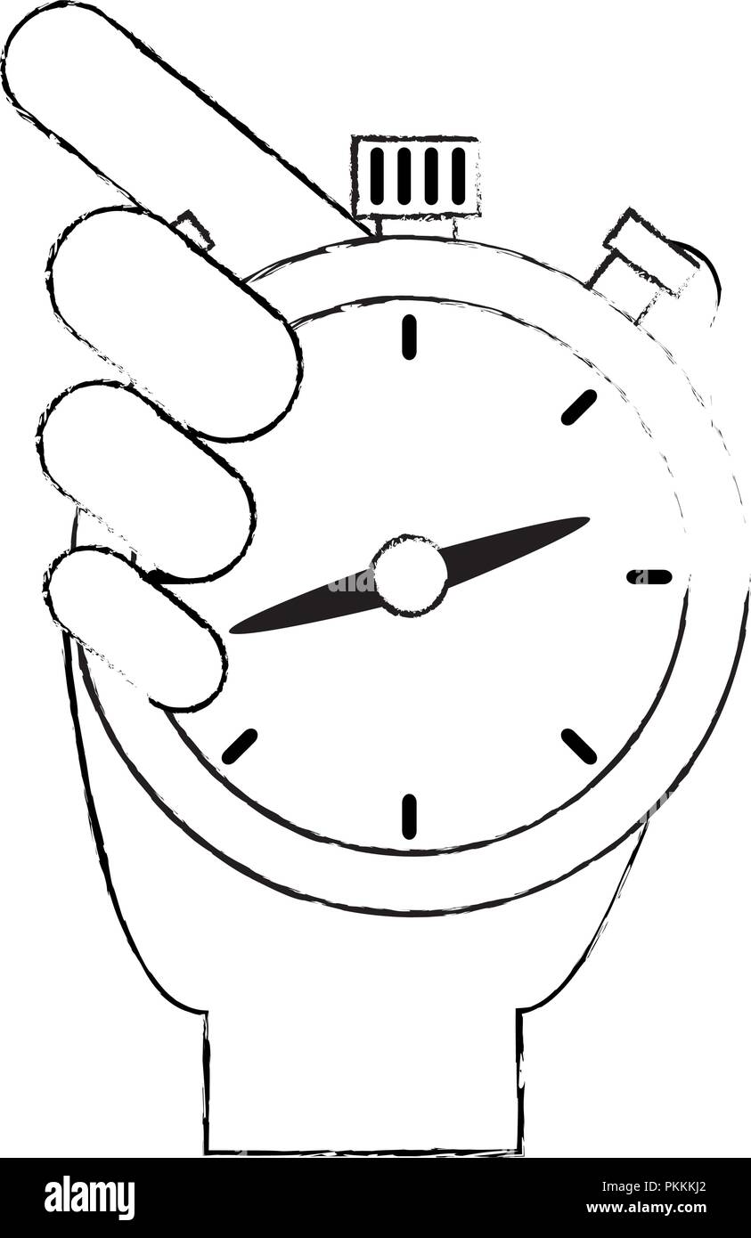 hand with chronometer timer Stock Vector Image & Art - Alamy