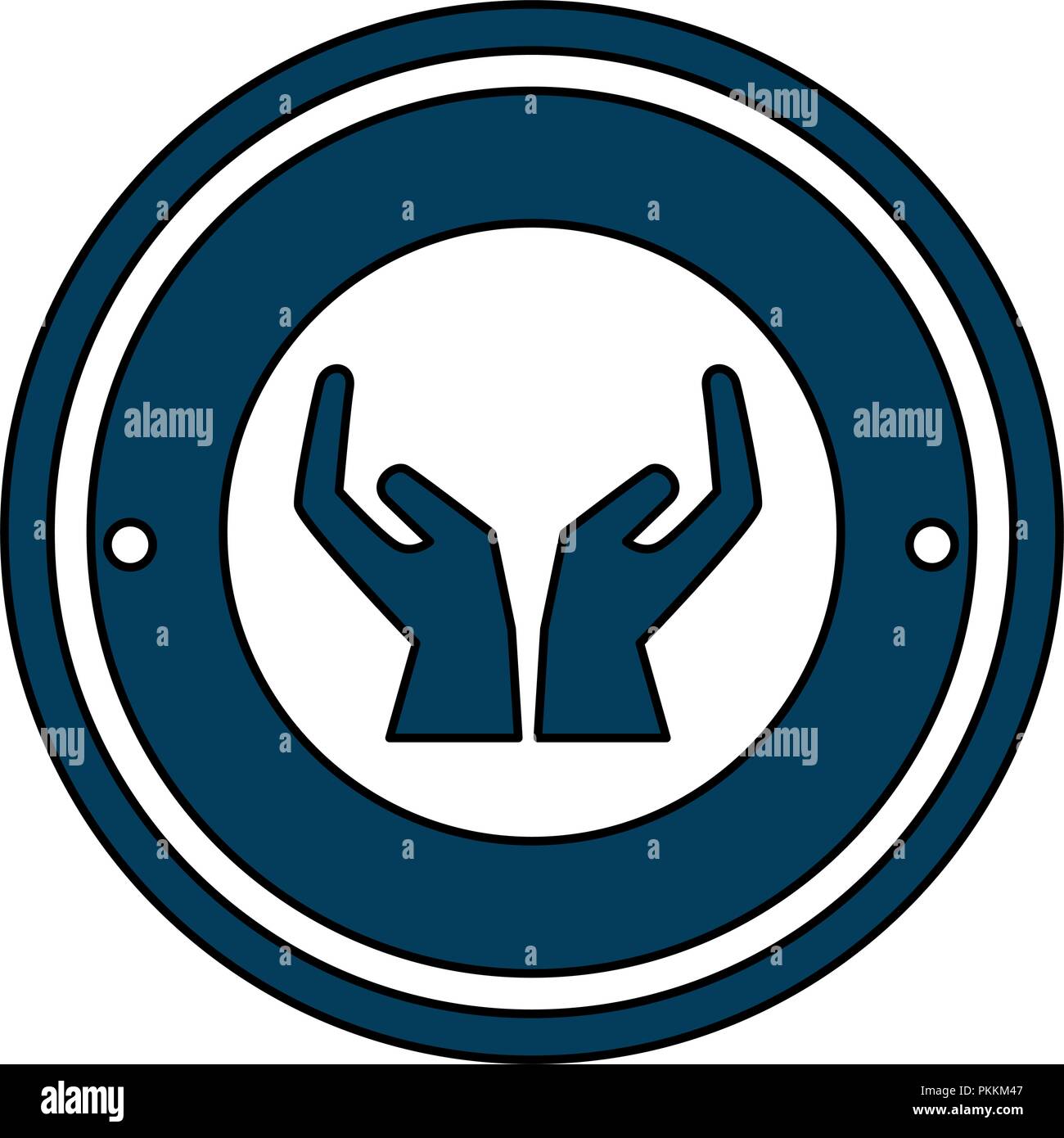 hands human protection seal stamp Stock Vector Image & Art - Alamy