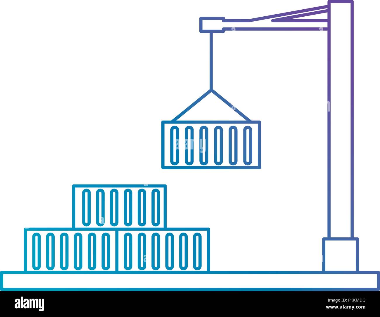 Load shipping containers Stock Vector Images - Alamy