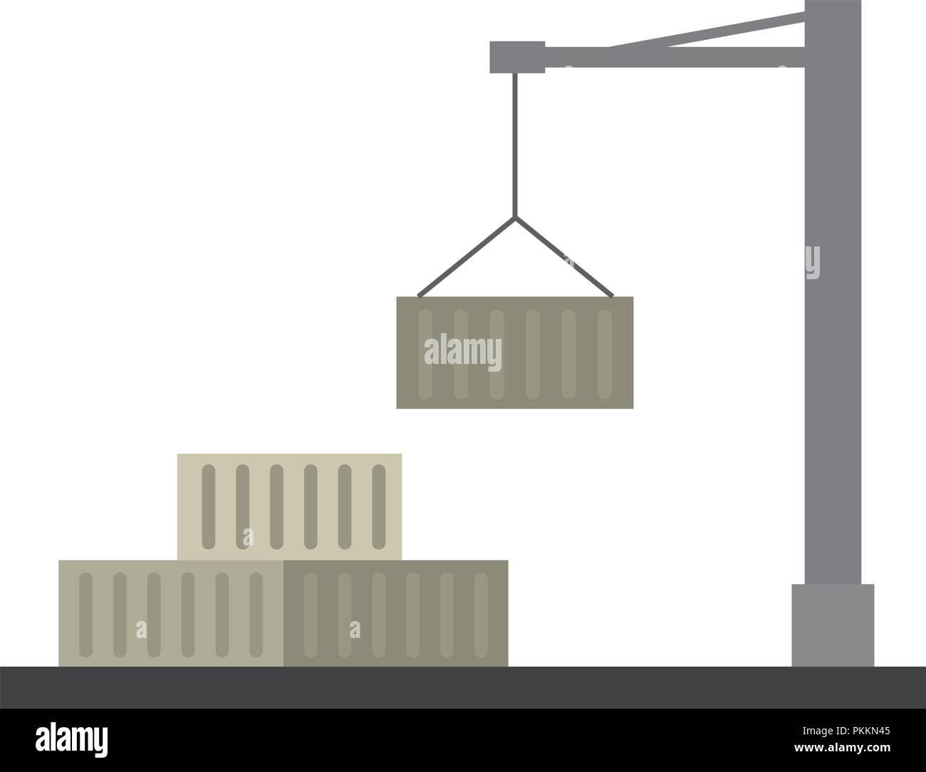 crane with containers logistic icons Stock Vector Image & Art - Alamy