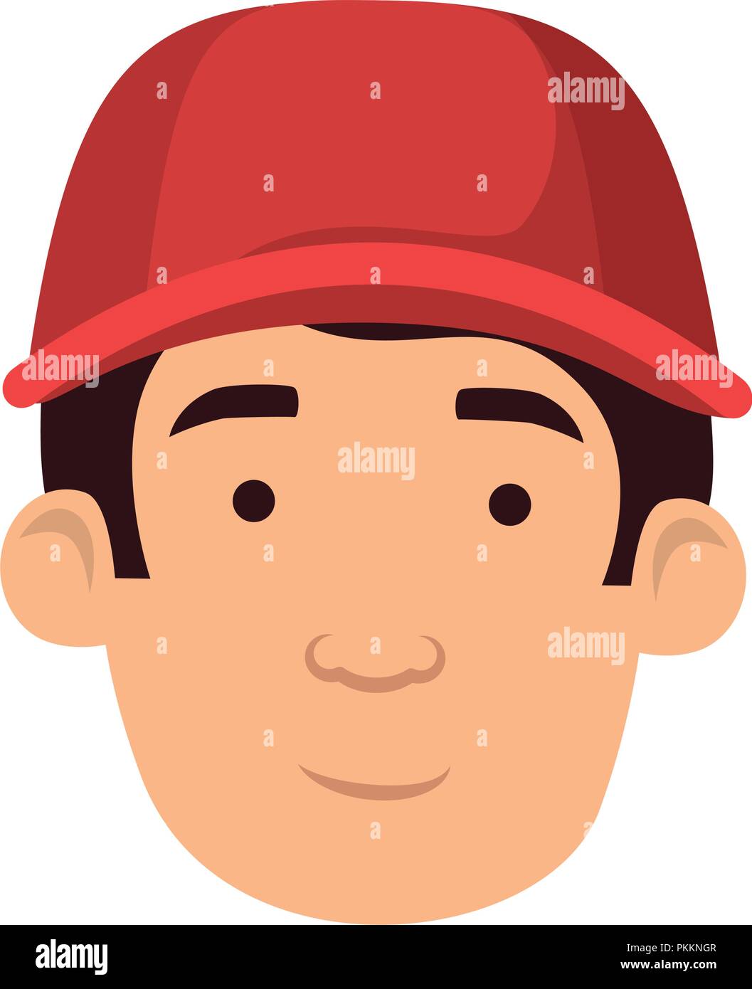 young man with cap head character Stock Vector Image & Art - Alamy