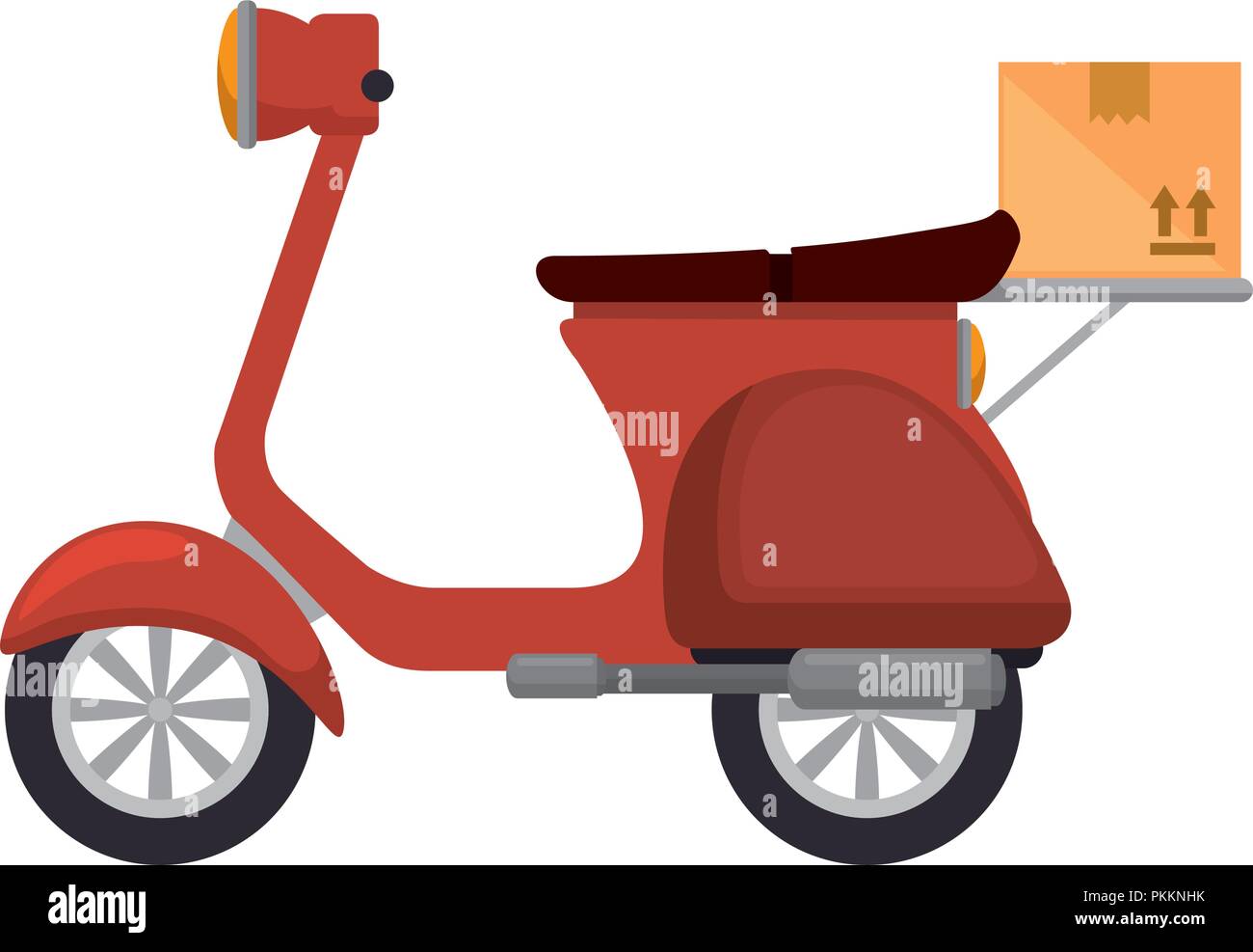 scooter motorcycle with box Stock Vector Image & Art - Alamy