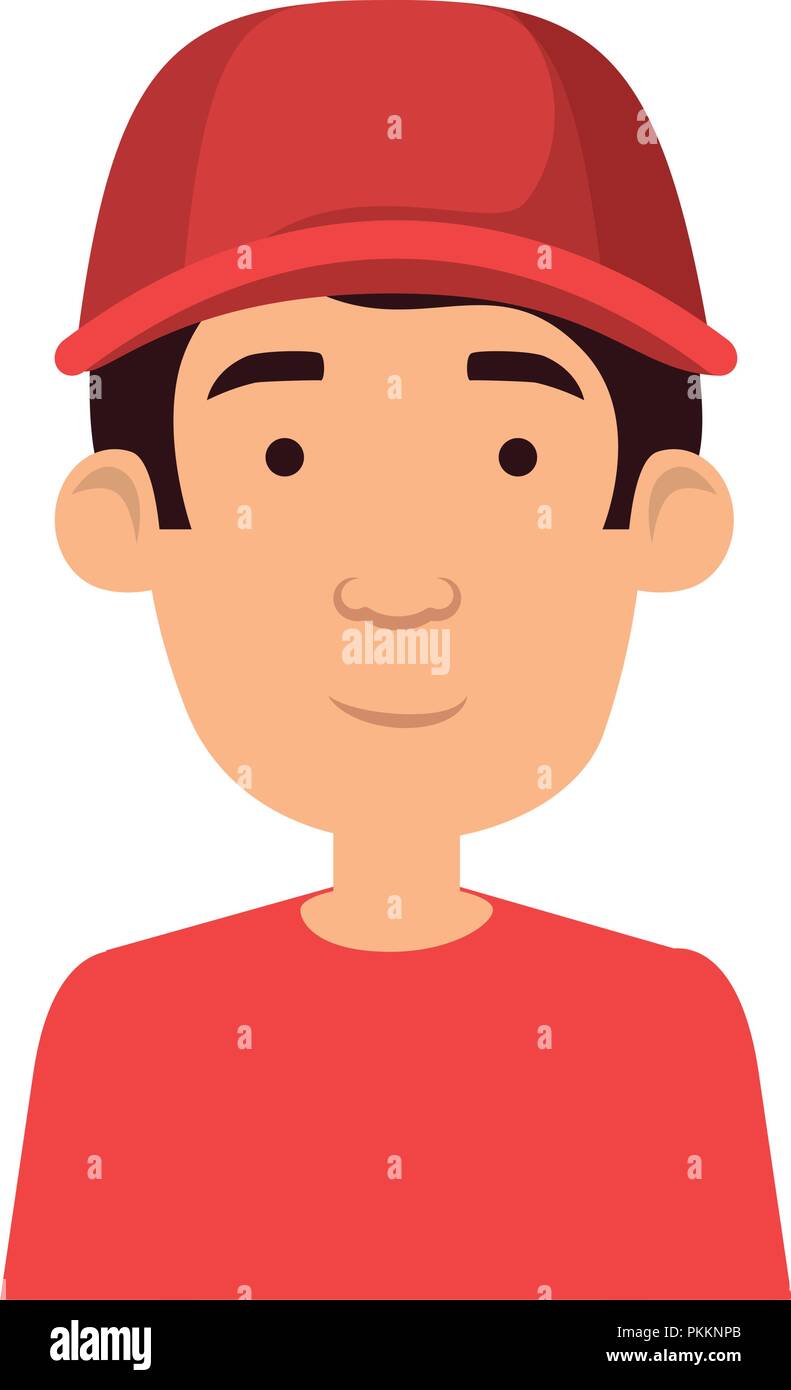 young man with cap character Stock Vector Image & Art - Alamy