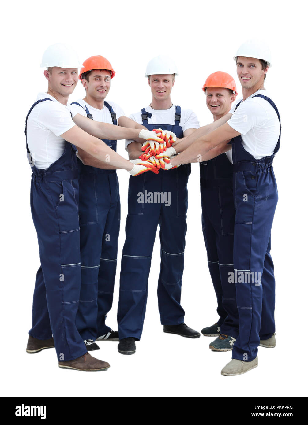 Group of professional industrial workers Stock Photo - Alamy