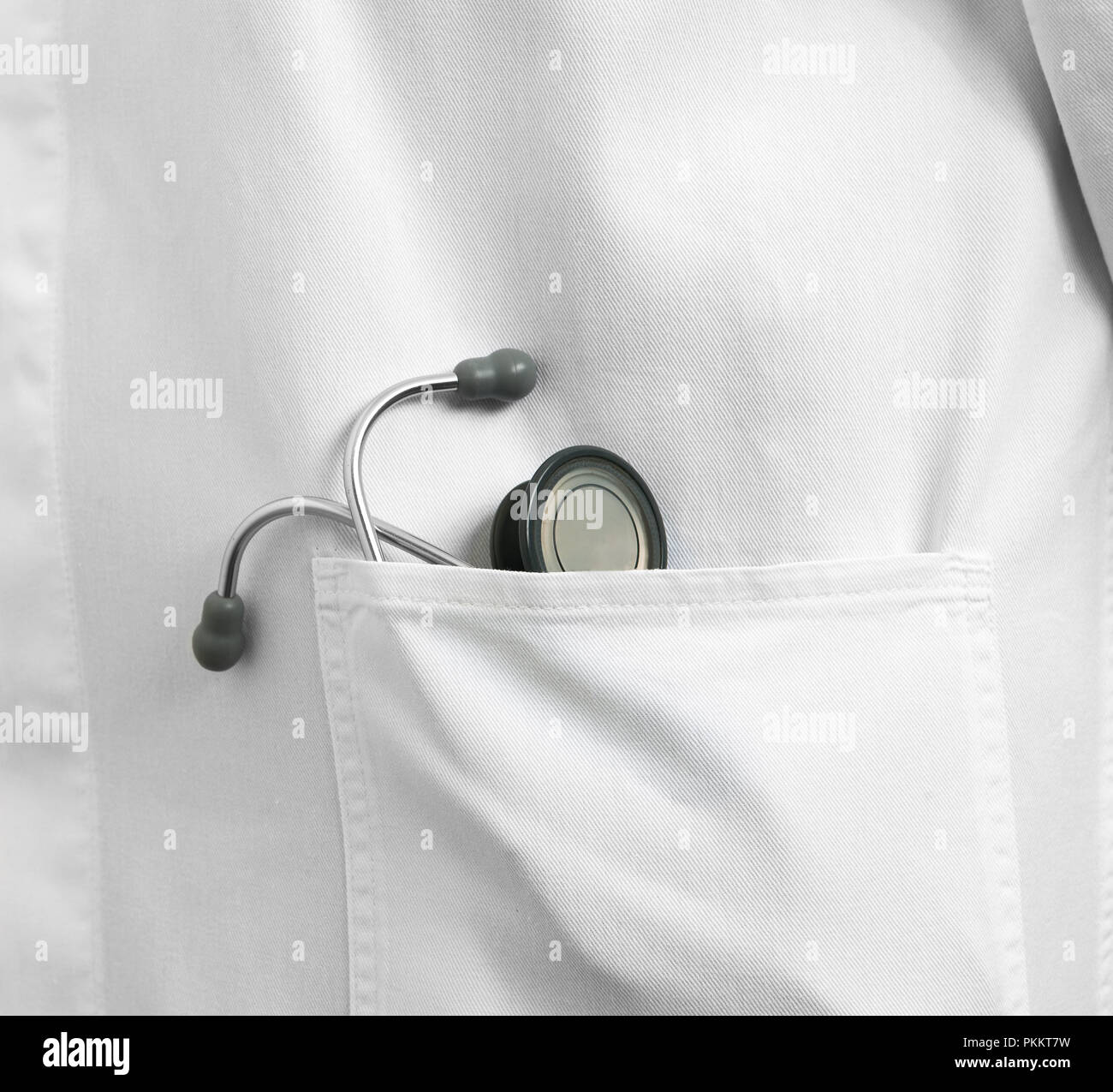 A stethoscope in the pocket of a medical smock Stock Photo - Alamy
