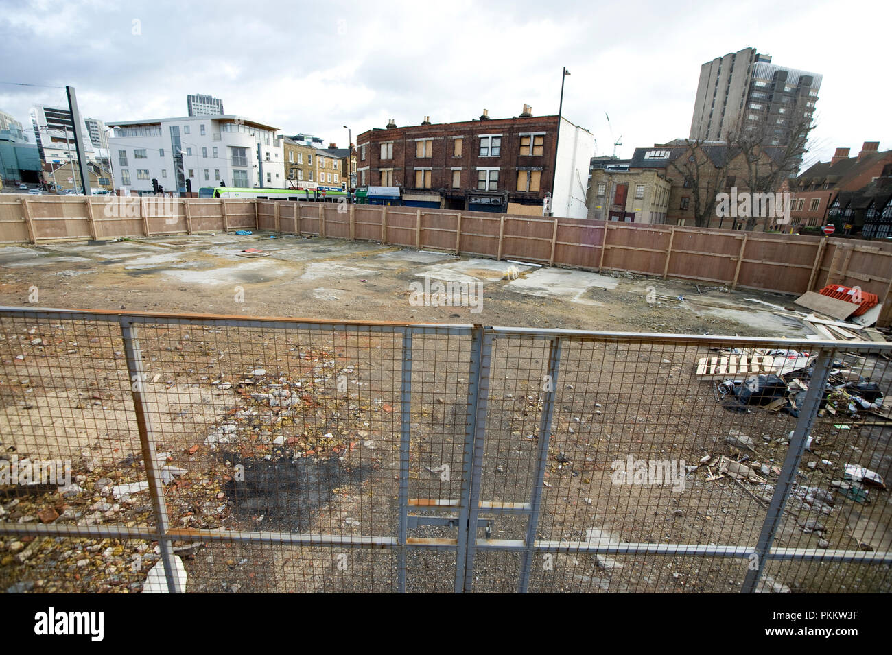 The fenced-off site of the now-demolished House of Reeves furniture ...