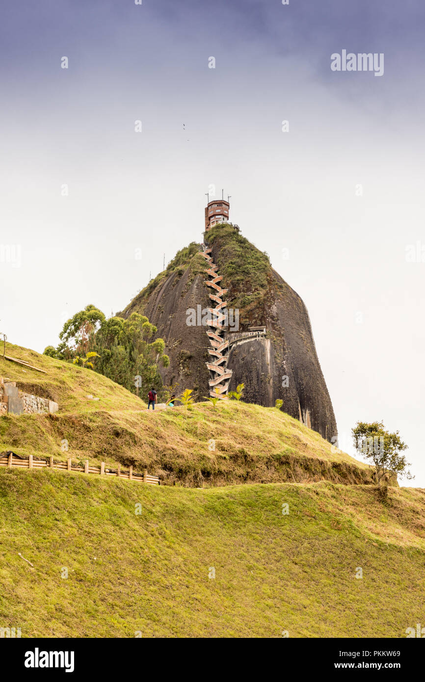 A typical view in Guatape in Colombia Stock Photo - Alamy