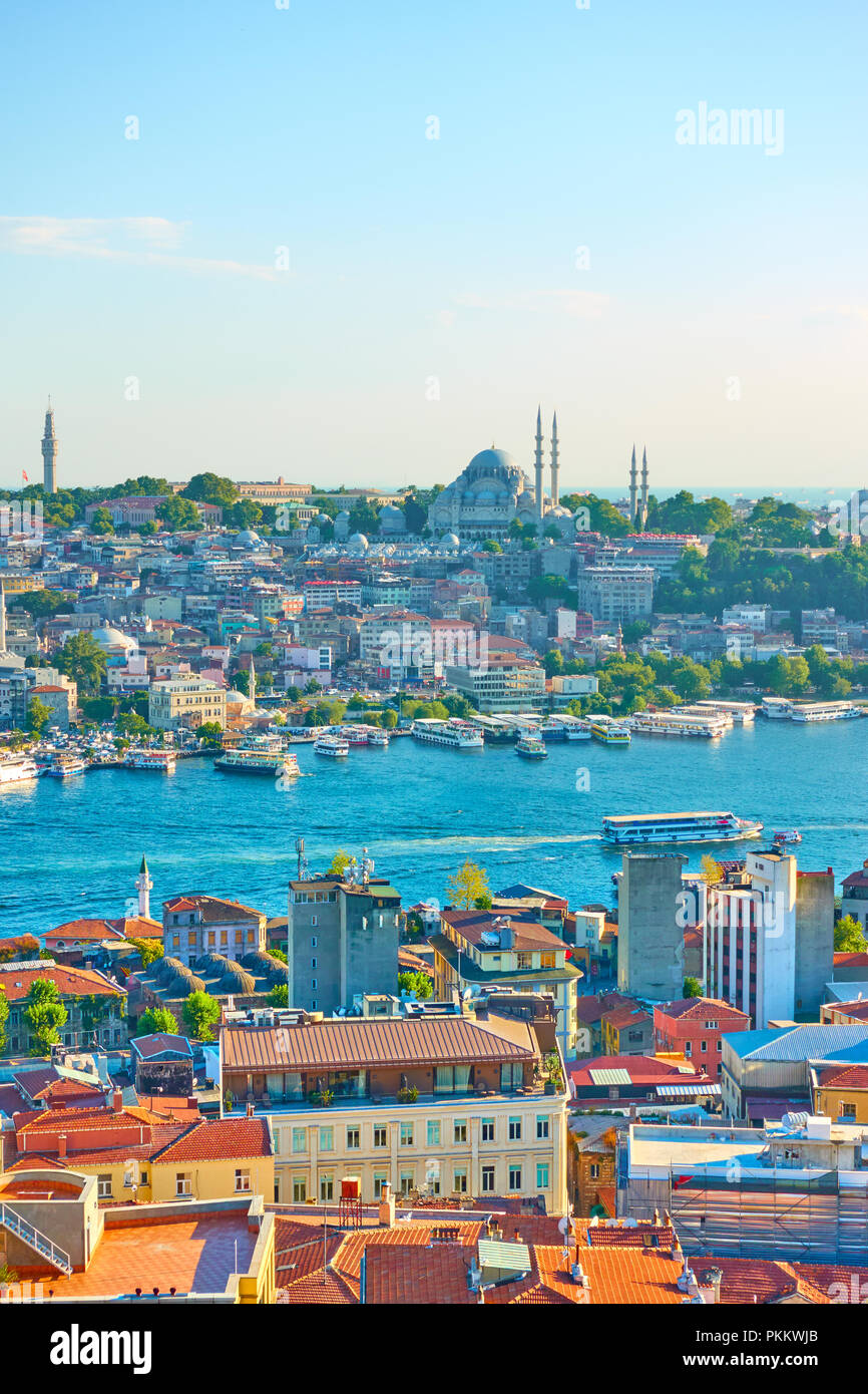 Vew of Istanbul and the Golden Horn inlet, Turkey Stock Photo - Alamy