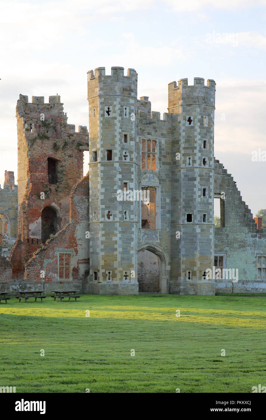 the ruins of cowdray house in cowdray park west sussex Stock Photo - Alamy