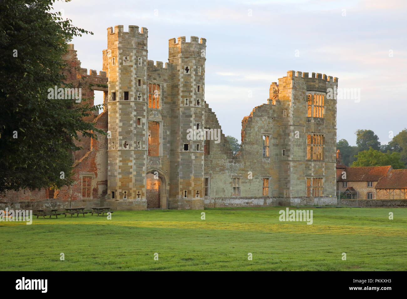 the ruins of cowdray house in cowdray park west sussex Stock Photo - Alamy