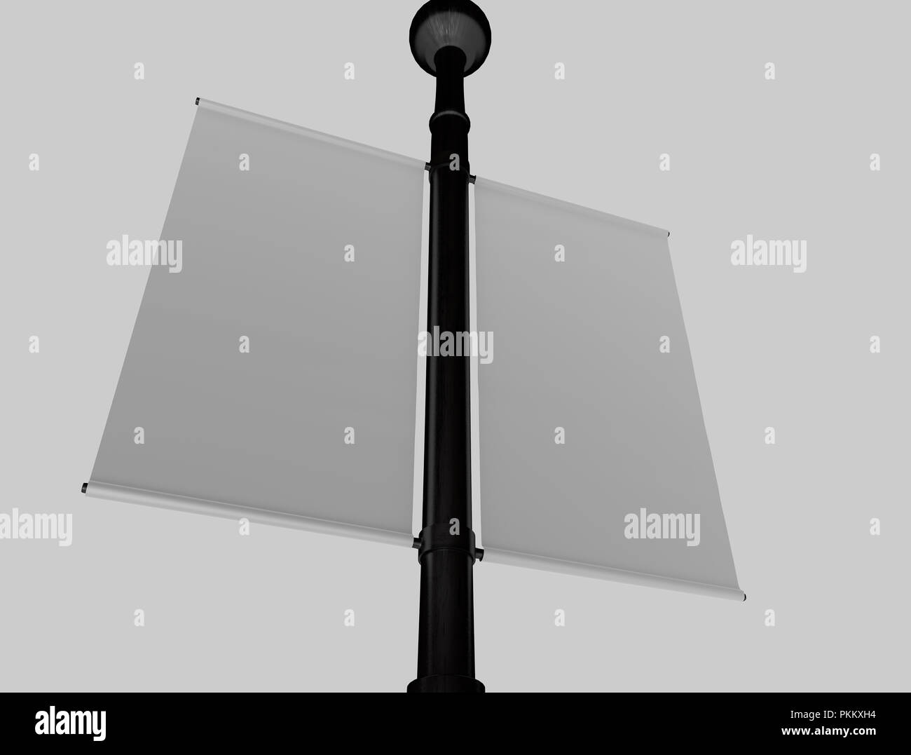 Pole banner poster mock up Stock Photo - Alamy