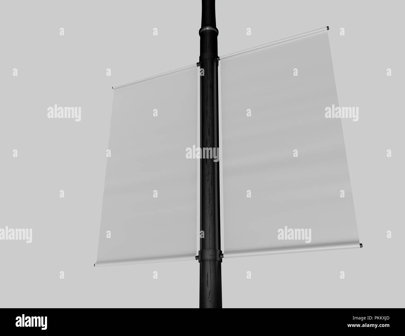 Pole banner poster mock up Stock Photo - Alamy