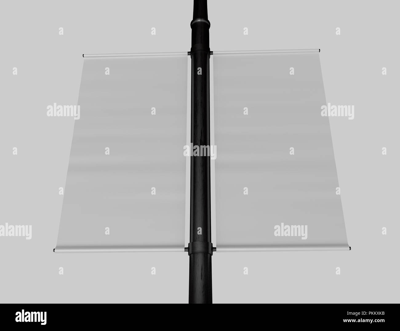 Pole banner poster mock up Stock Photo - Alamy