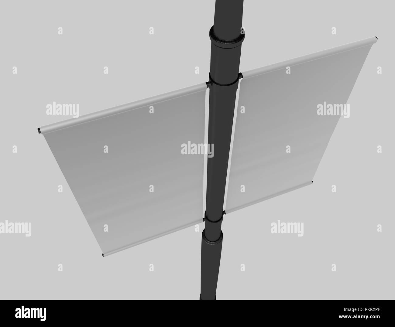 Pole banner poster mock up Stock Photo - Alamy