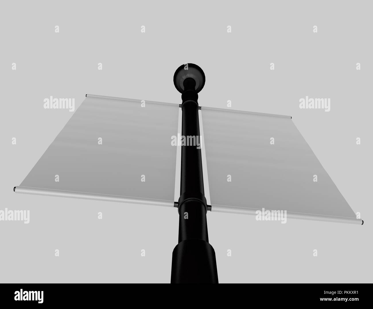 Pole banner poster mock up Stock Photo - Alamy