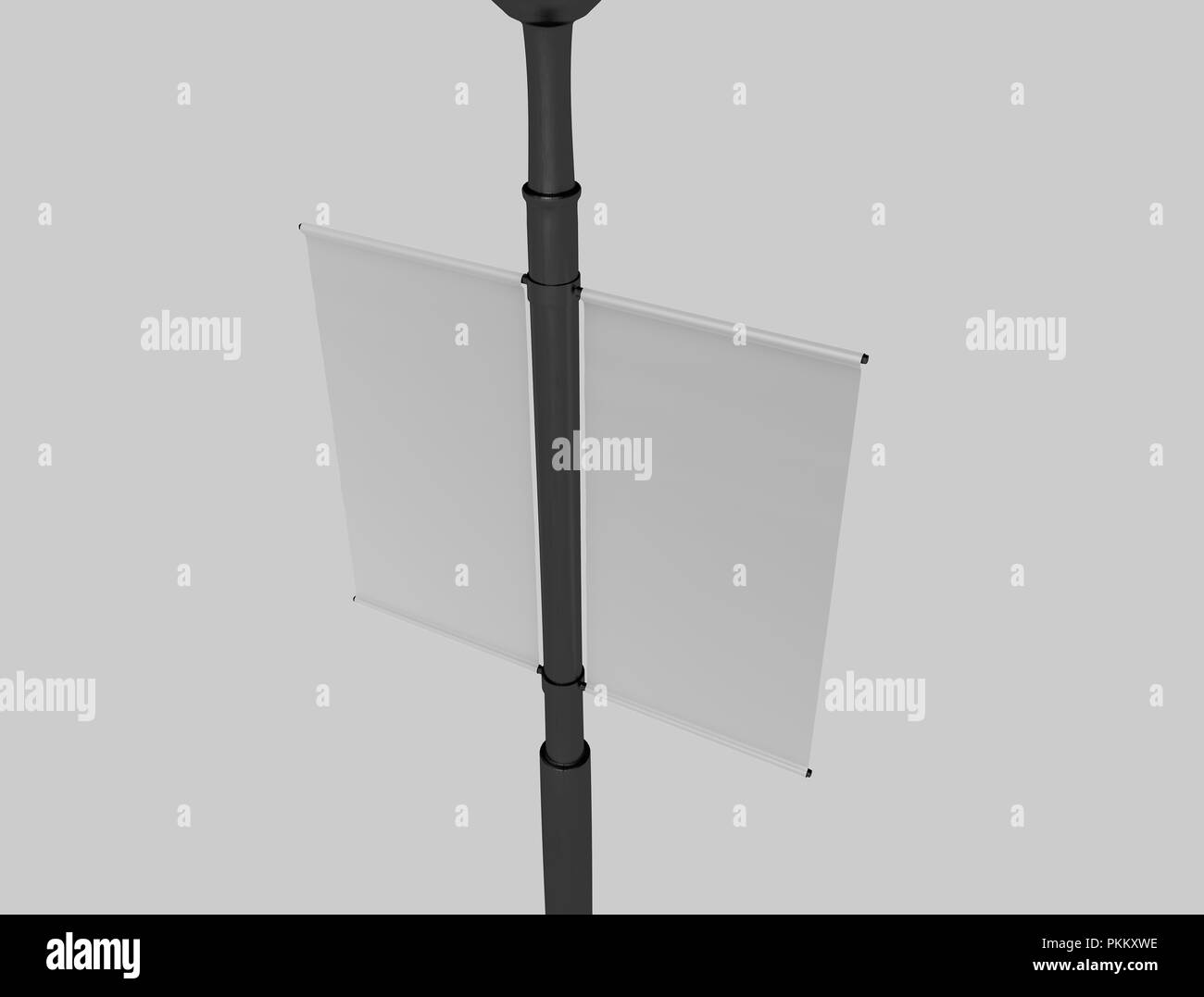 Pole banner poster mock up Stock Photo - Alamy