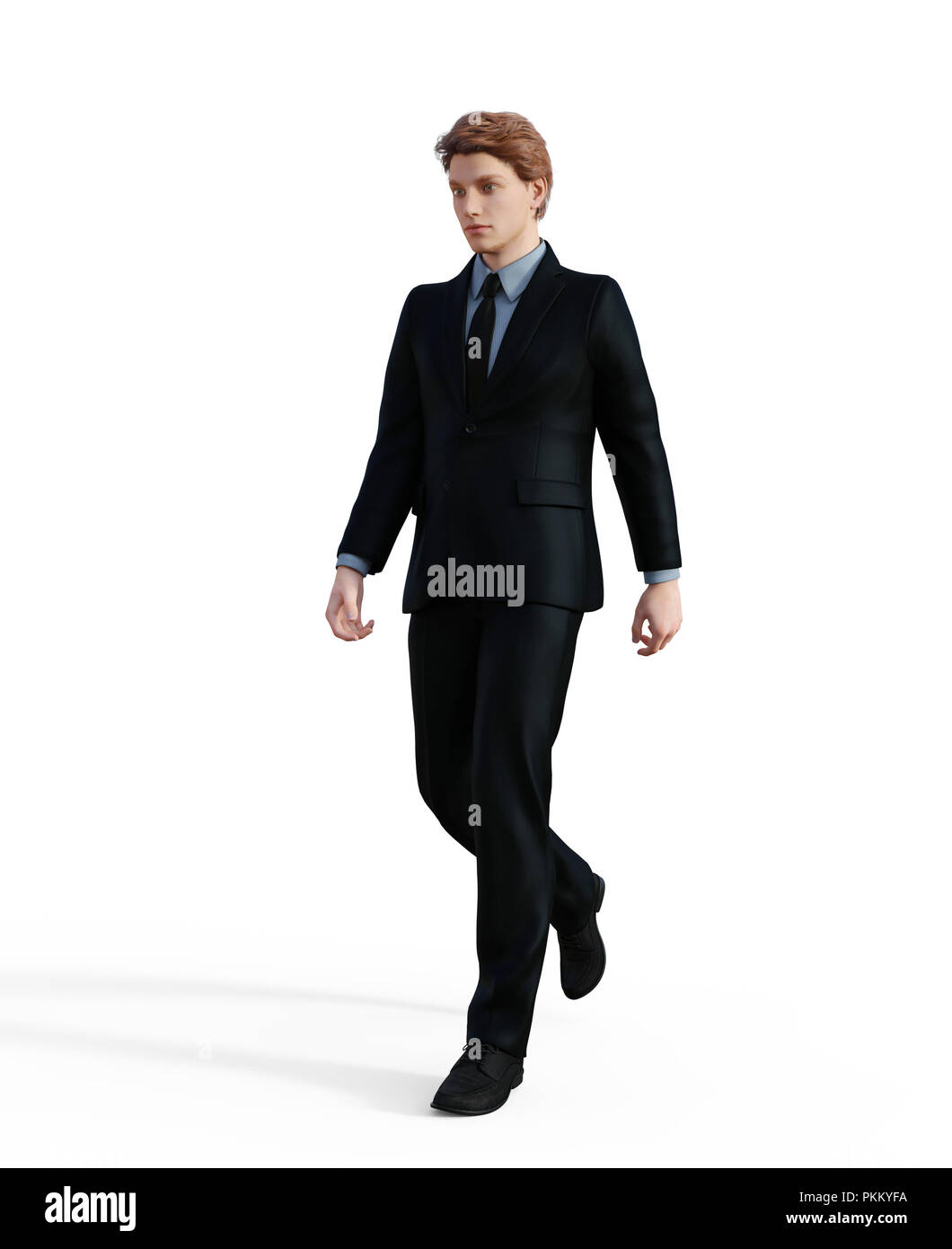 3d rendering of a Business man isolated over white background Stock ...
