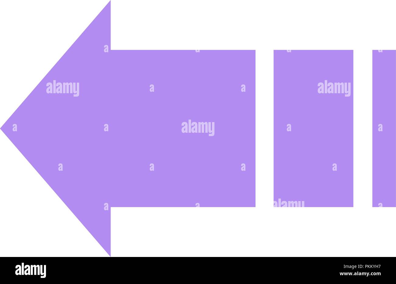 Pointer, arrow in modern flat style. Arrow vector button isolated on white background. Symbol ...