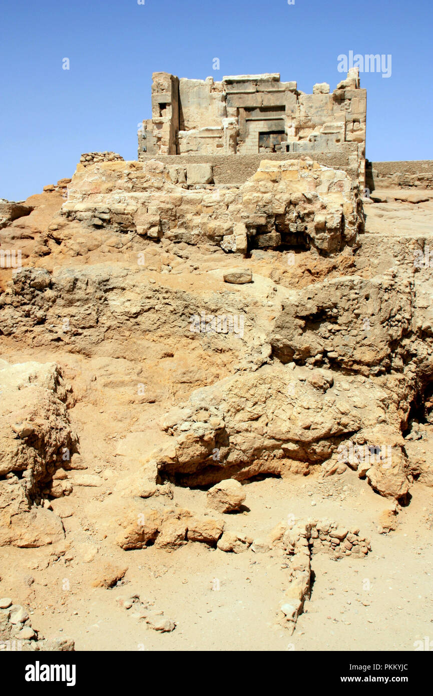 Temple of the Oracle of Ammon to Gebel el-Dakrour in Siwa, Egypt Stock ...