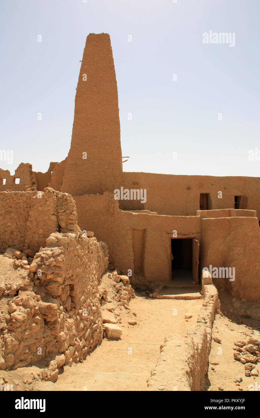 Temple of the Oracle of Ammon to Gebel el-Dakrour in Siwa, Egypt Stock ...