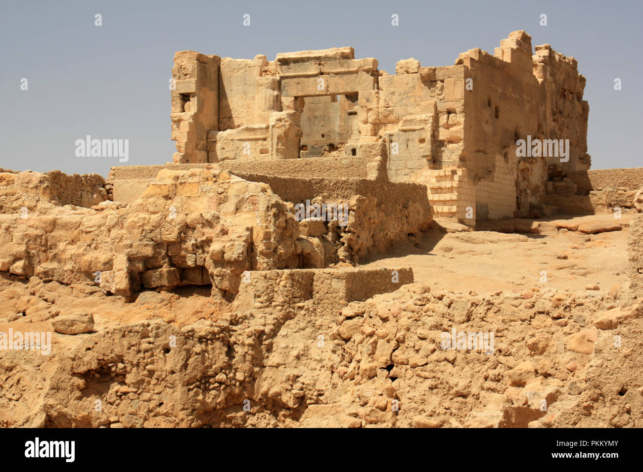 Temple of the Oracle of Ammon to Gebel el-Dakrour in Siwa, Egypt Stock ...