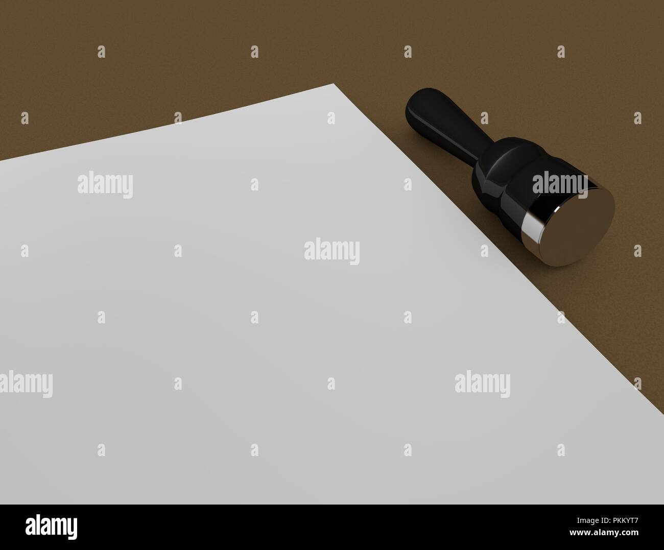 Paper and stamp mock up Stock Photo - Alamy