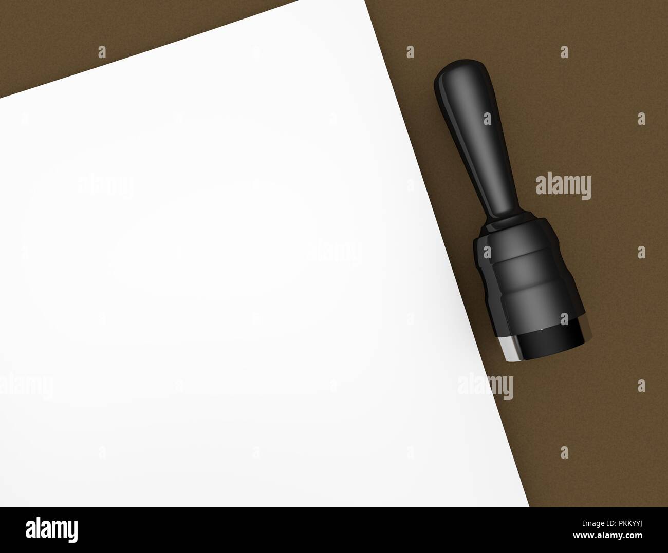 Paper and stamp mock up Stock Photo - Alamy