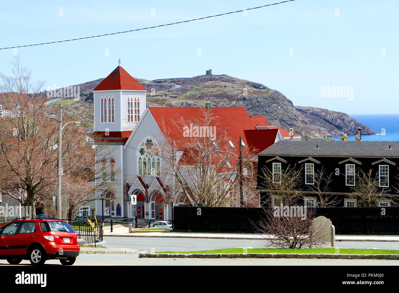 Sacred places in St. Johns, Newfoundland, Canada, downtown Stock Photo ...