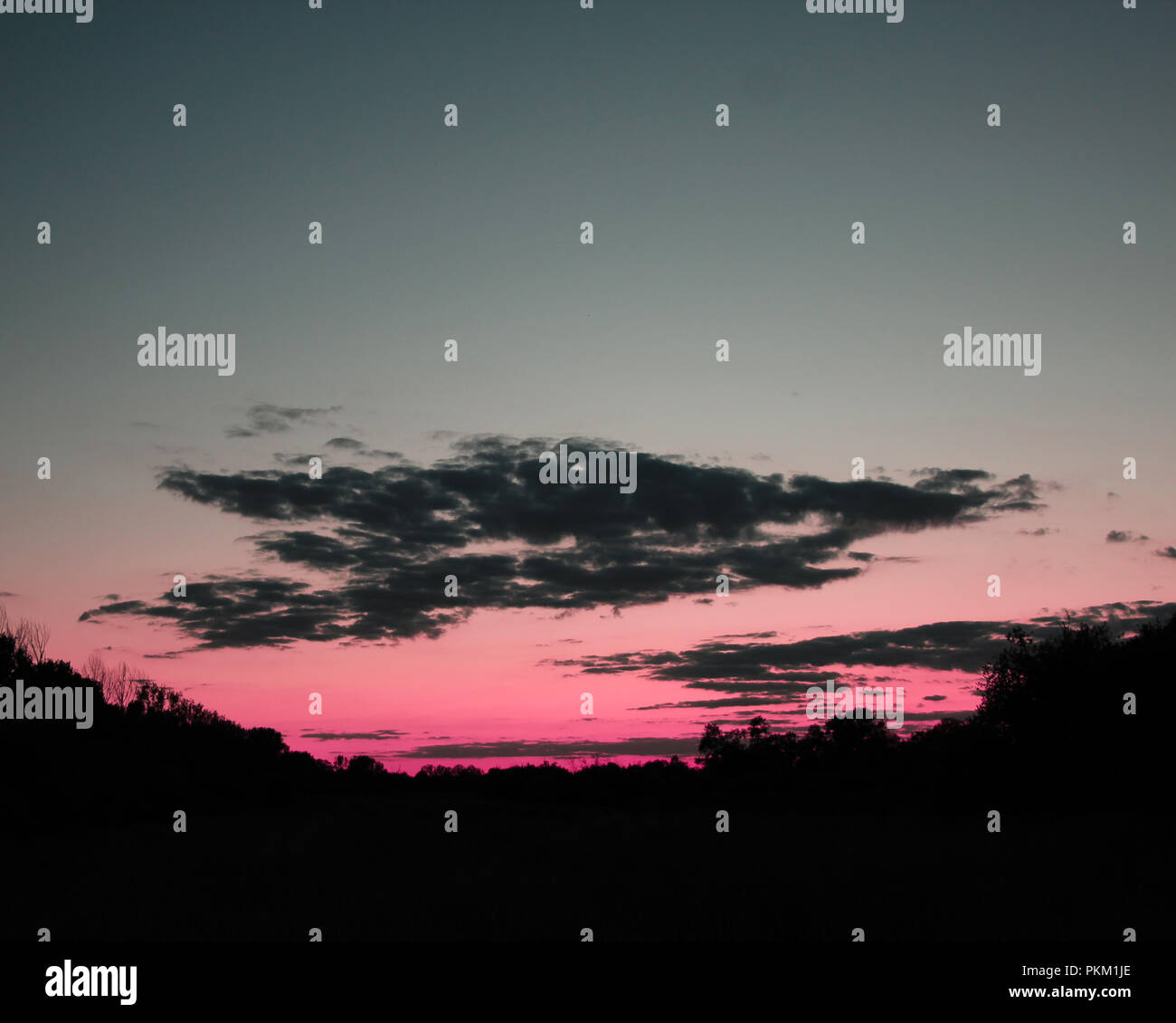 beautiful colourful sunset in nature reserve in Germany Stock Photo - Alamy