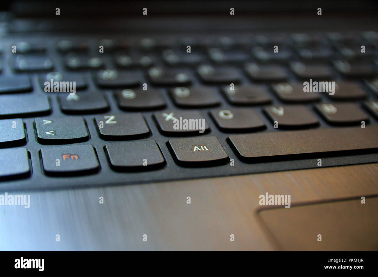Close-up of the keyboard of a black laptop without any mark on it Stock ...
