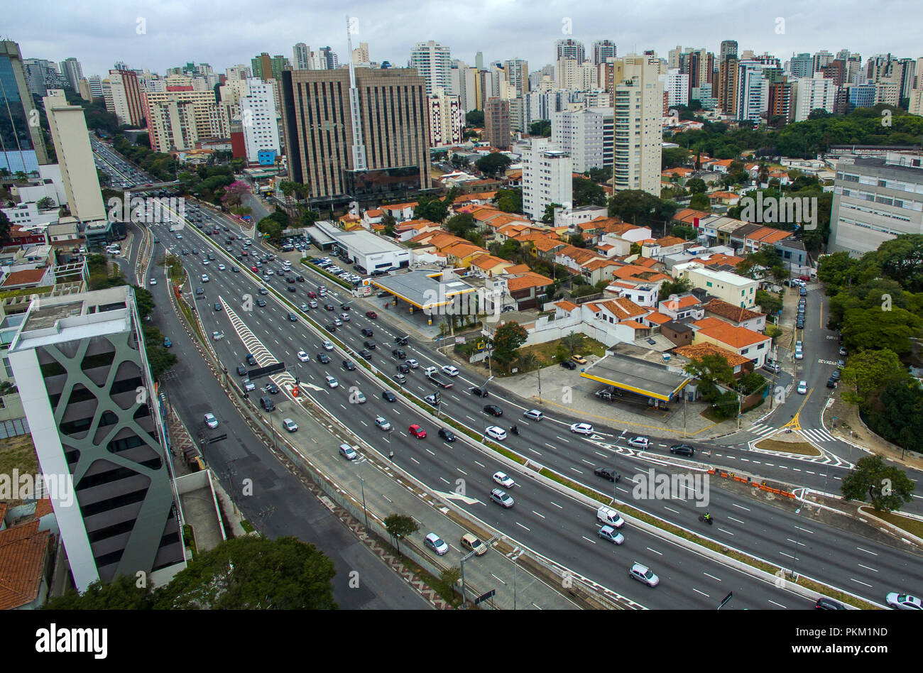 Great avenue in the big city Stock Photo - Alamy