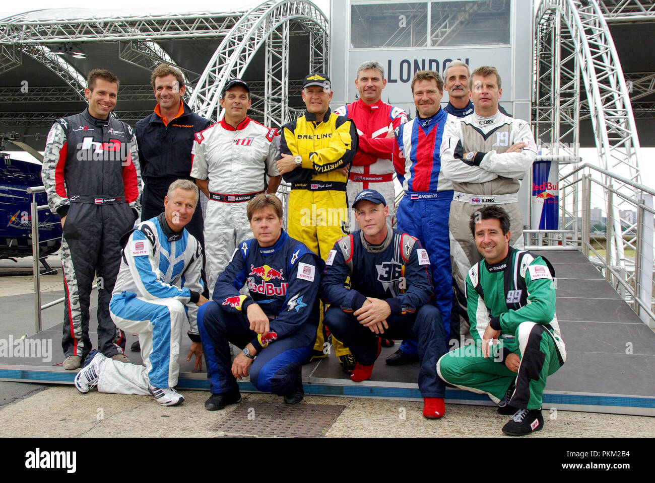 Red Bull Air Race London pilots gather before the racing in London, UK ...
