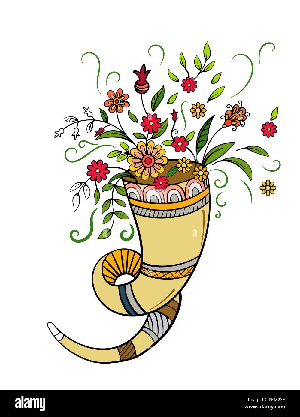 Hand drawn thanksgiving vector Cut Out Stock Images & Pictures - Alamy