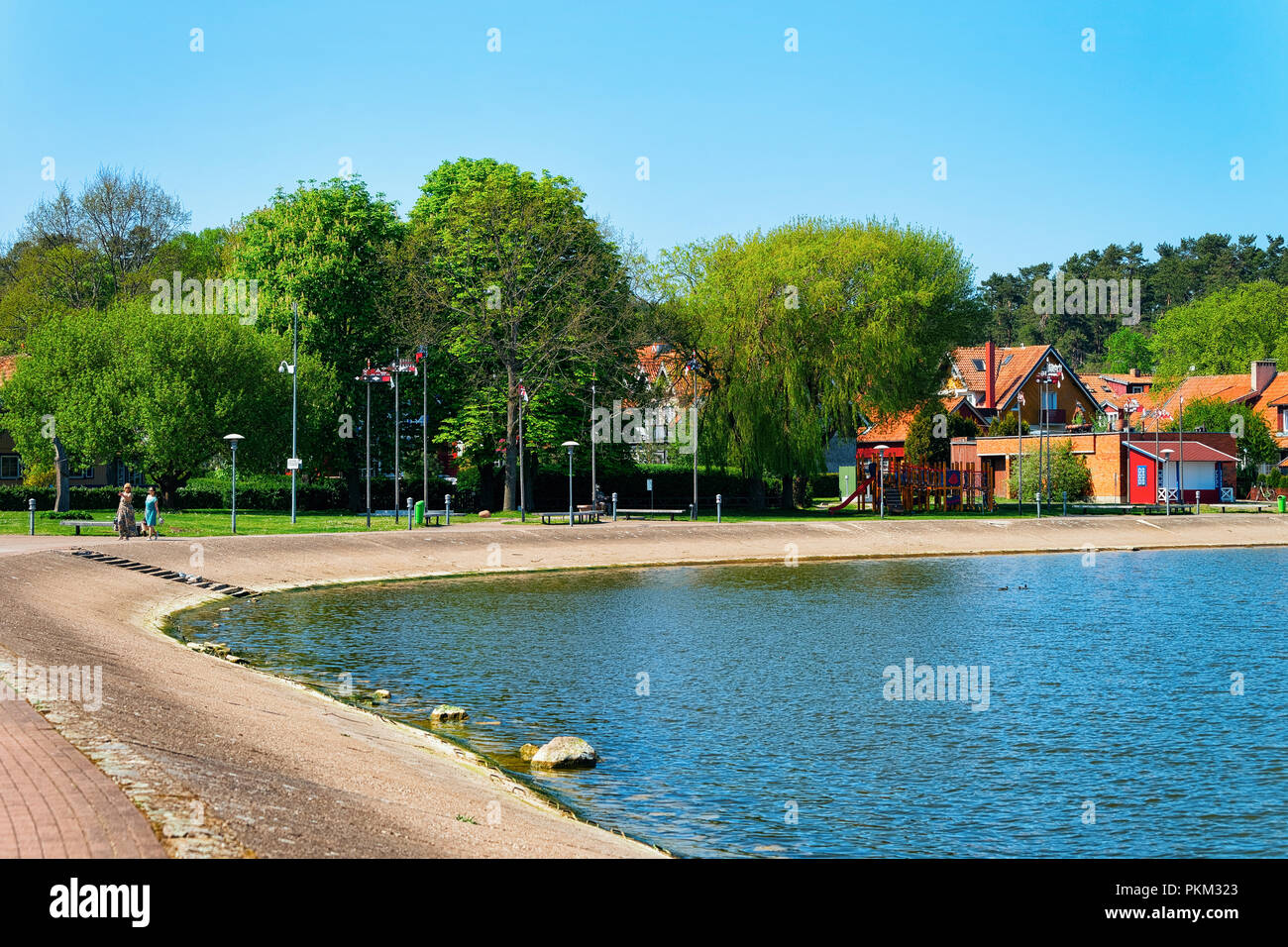 Nida resort town near Klaipeda in Neringa on the Curonian Spit and the ...