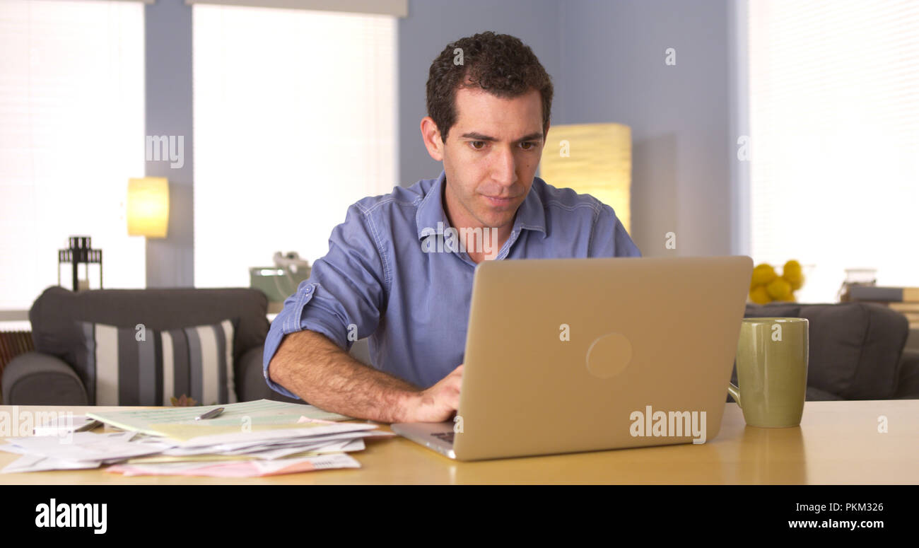 Man doing taxes home hi-res stock photography and images - Alamy