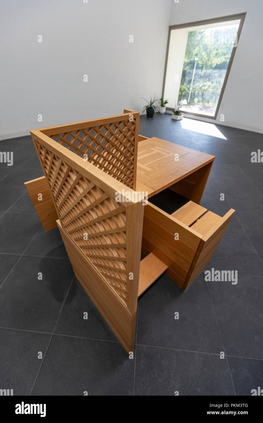 Modern open wooden confessional hi-res stock photography and images - Alamy