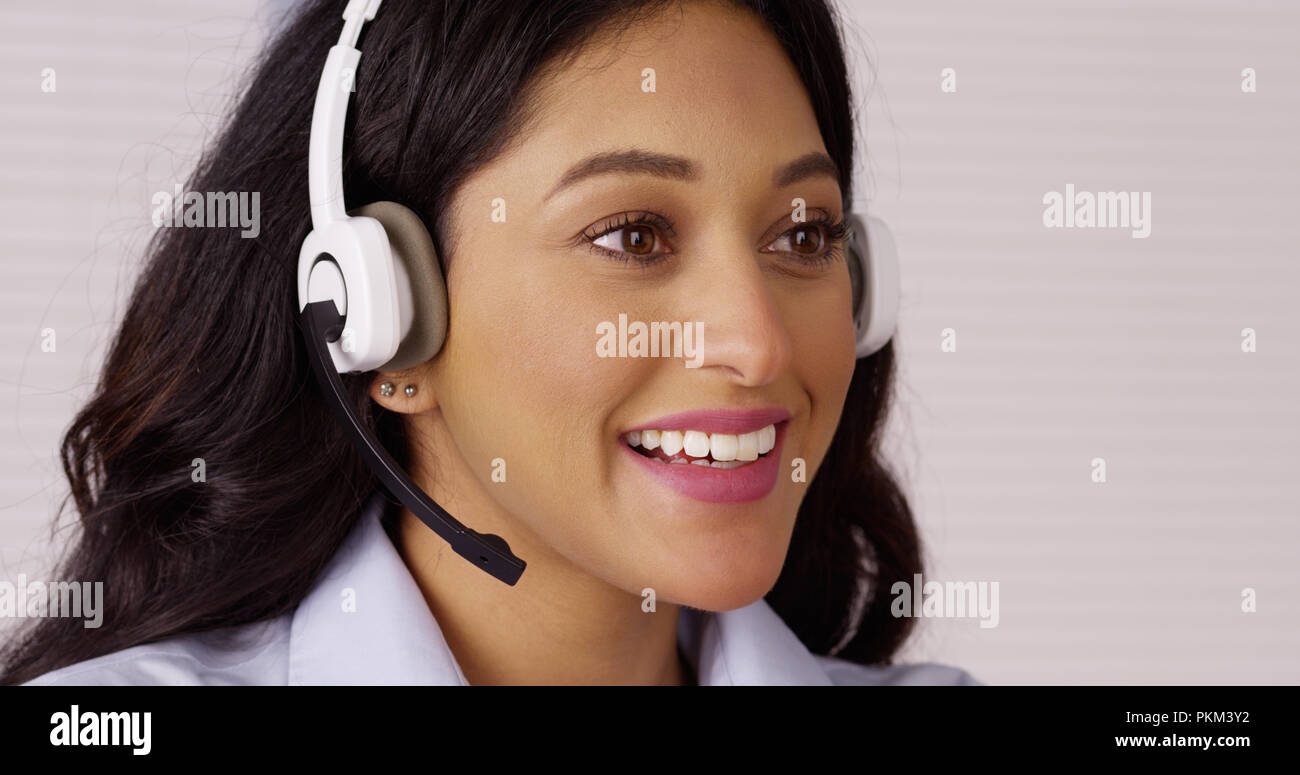 Cheerful smart call center agent hi-res stock photography and images ...