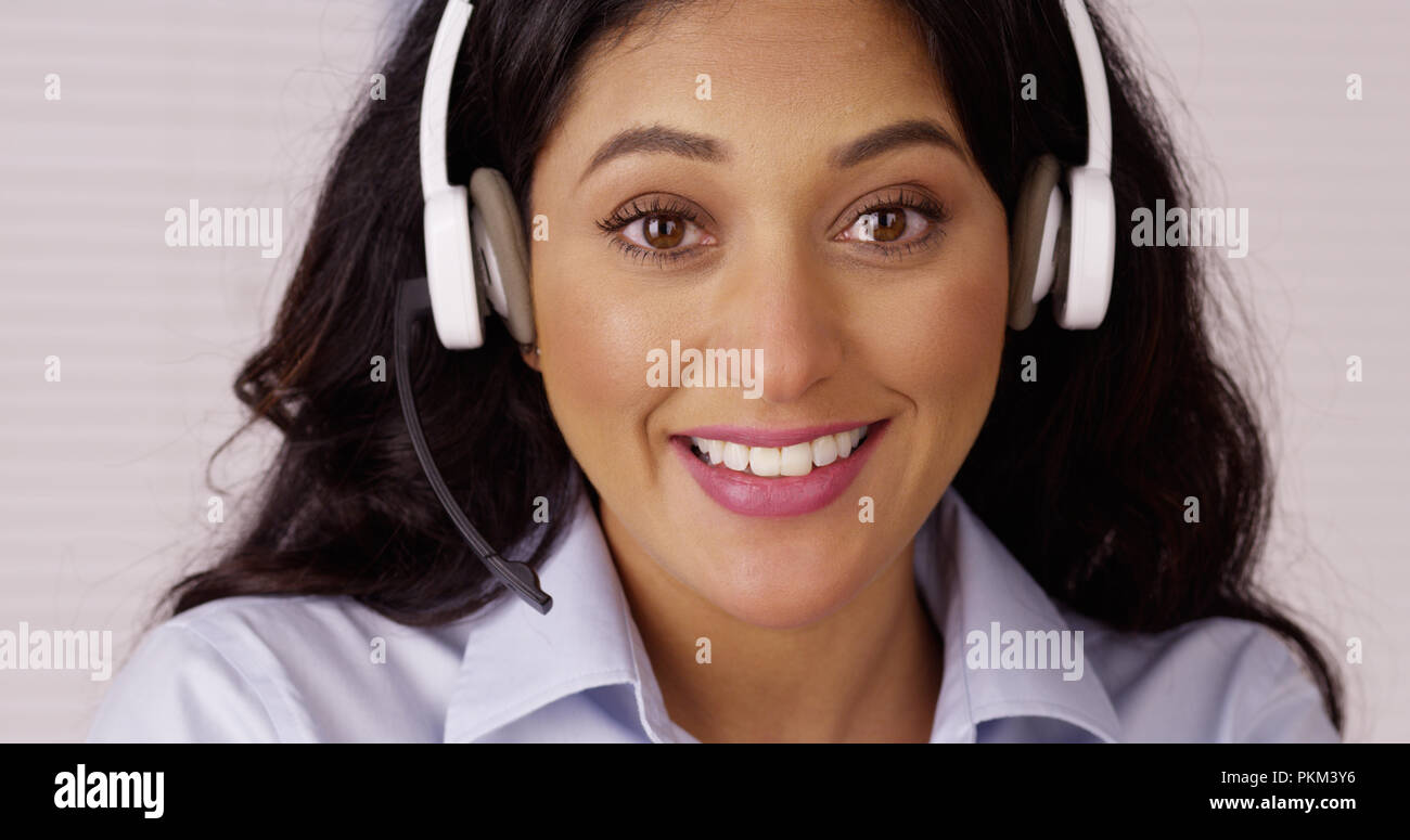 Cheerful smart call center agent hi-res stock photography and images ...