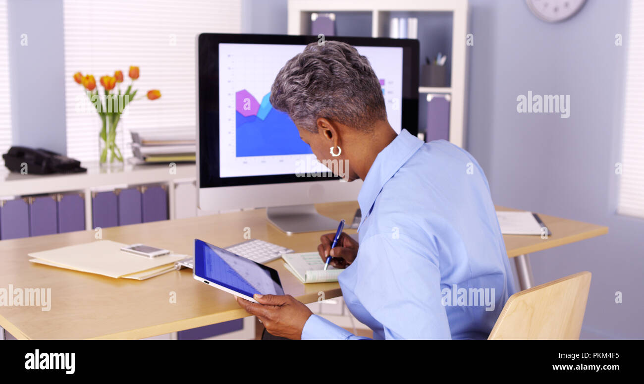 Senior executive woman multitasking hi-res stock photography and images ...