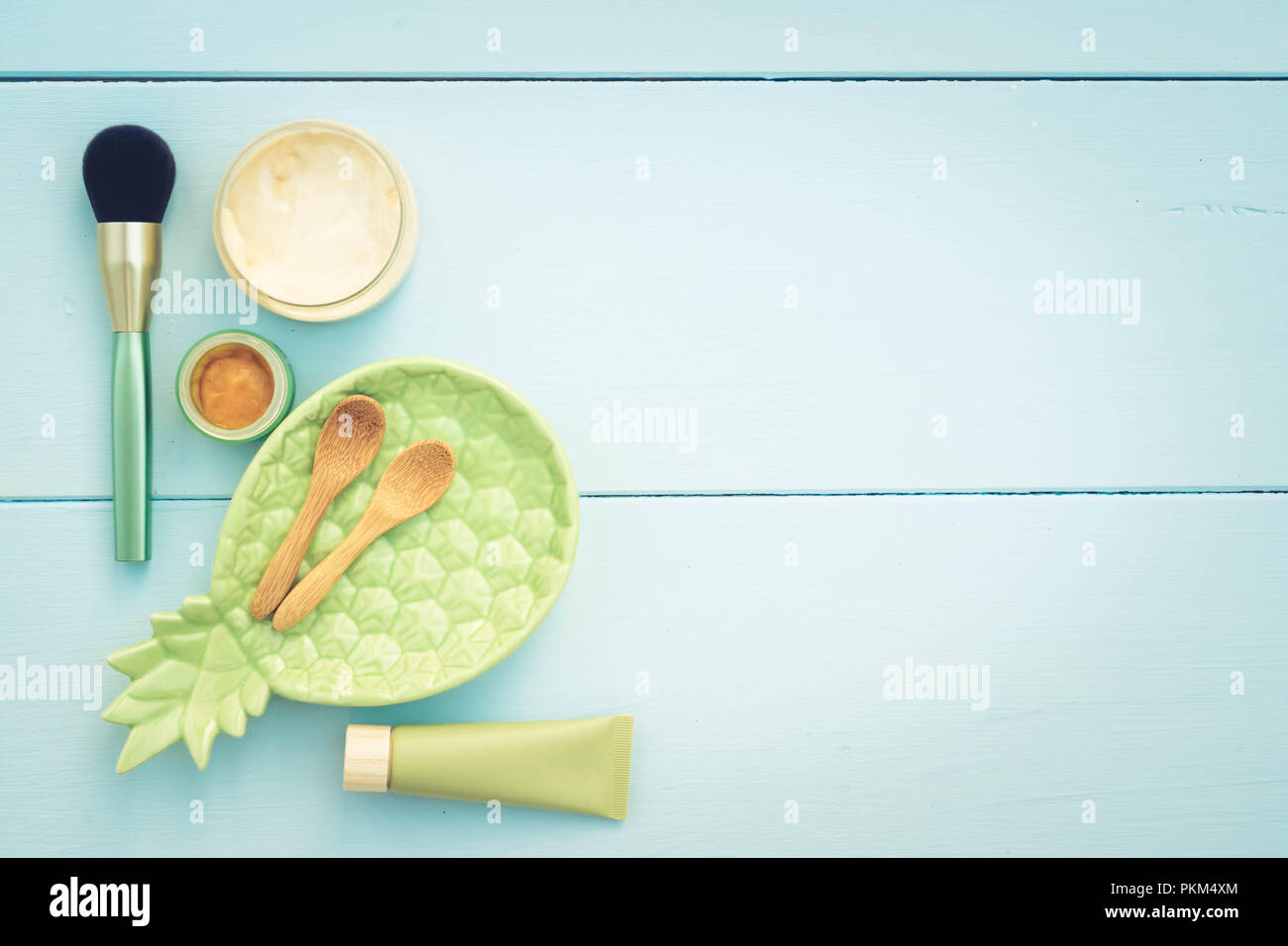 Beauty background with facial cosmetic products Stock Photo - Alamy