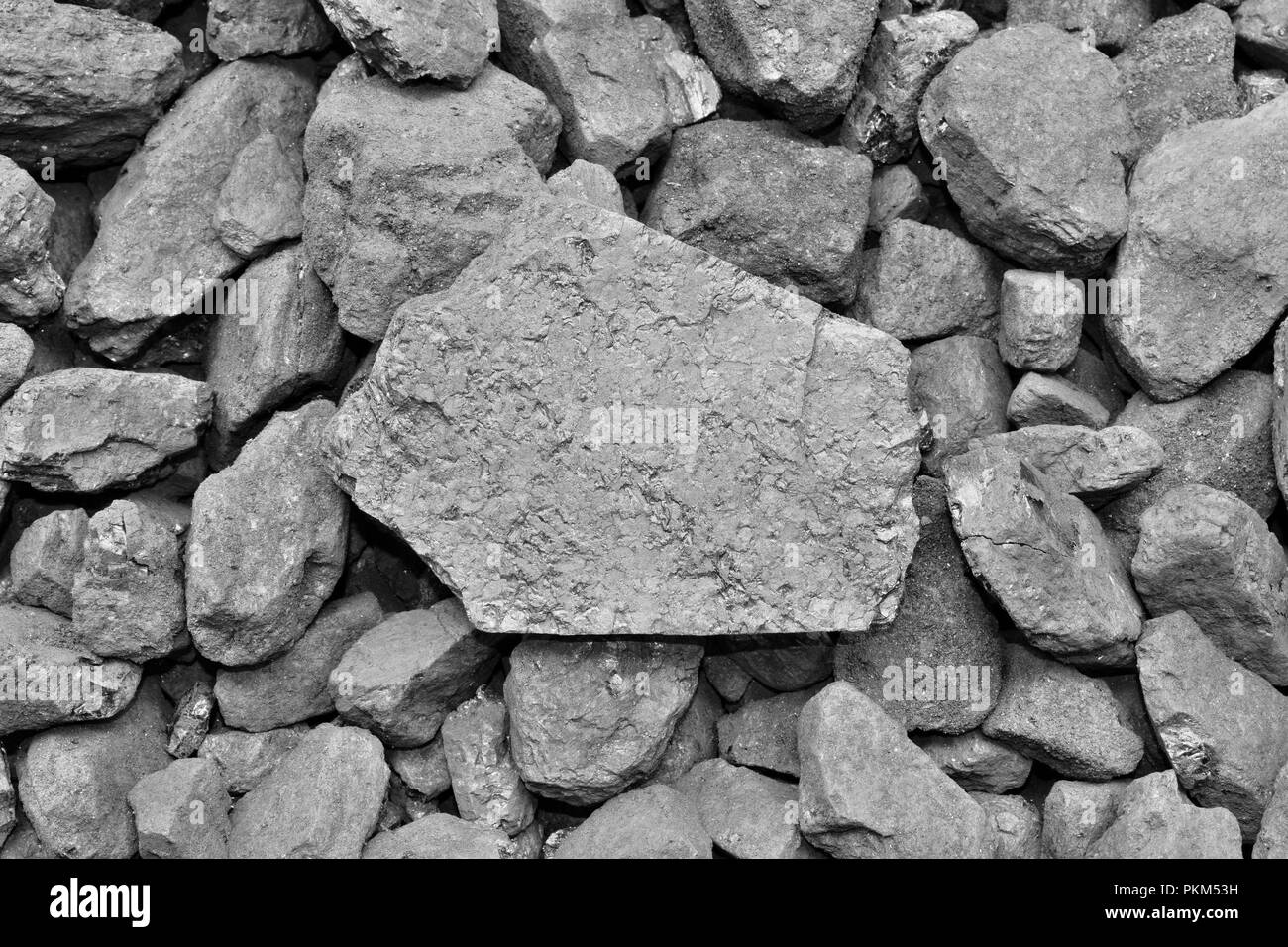 A heap of black natural coal, photo of coal mine background, texture ...