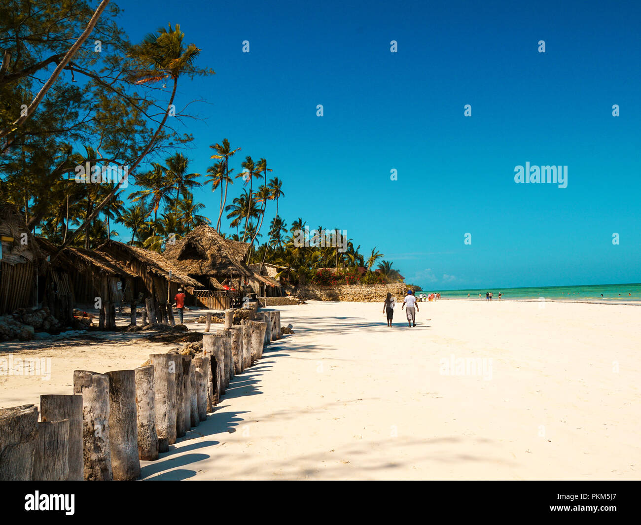 Beach walk at Uroa Beach, Uroa Bay, Zanzibar Stock Photo - Alamy